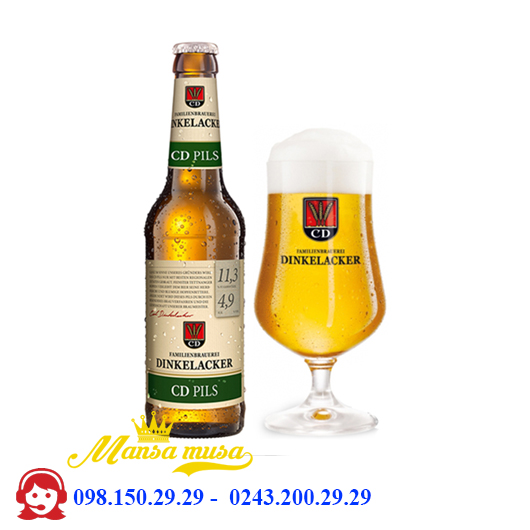 Bia Dinkelacker CD Pils 4.9%% – Chai 330ml – Thùng 24 Chai
